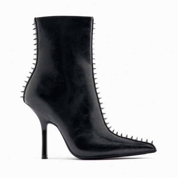 Zara | Shoes | Zara Studded High Heel Ankle Boots 32290 | Poshmark